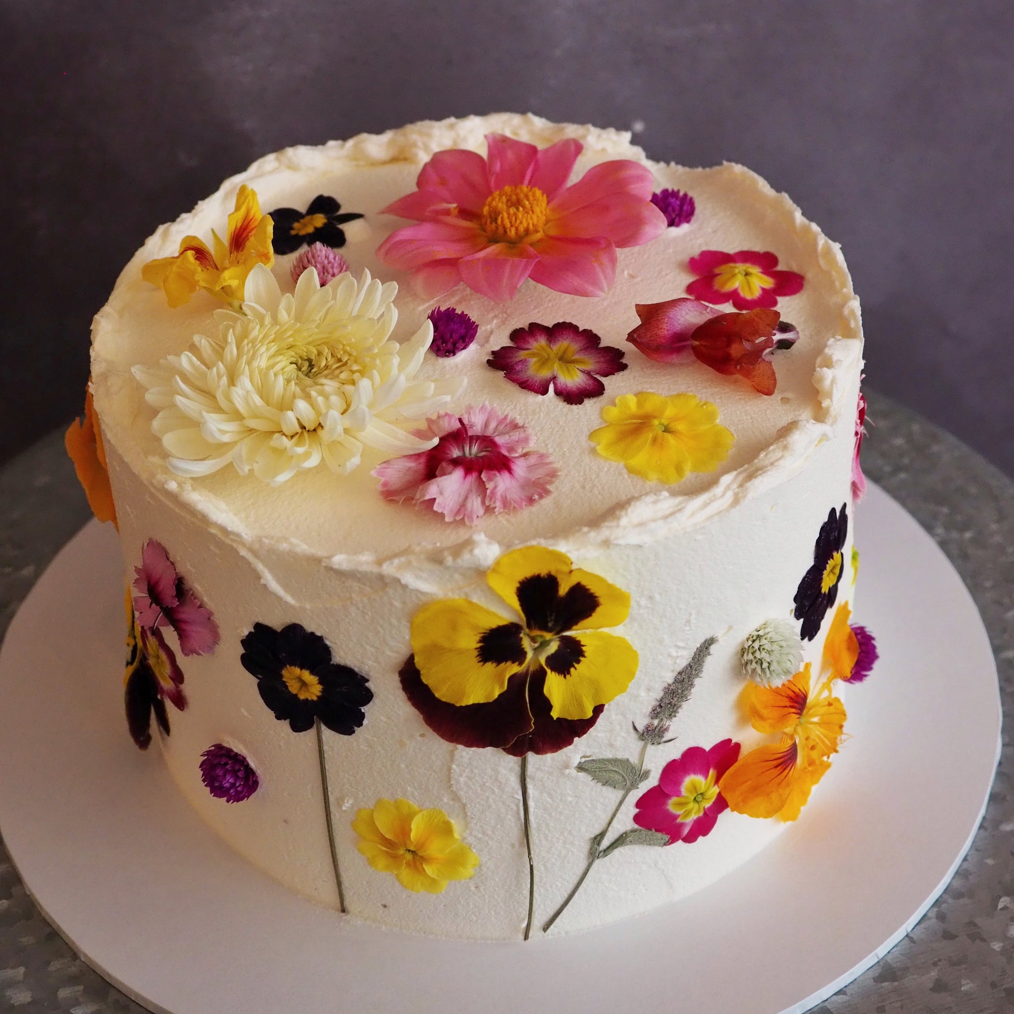 Edible Roses For Cakes Pressed Flower Cupcakes – New June Bakery